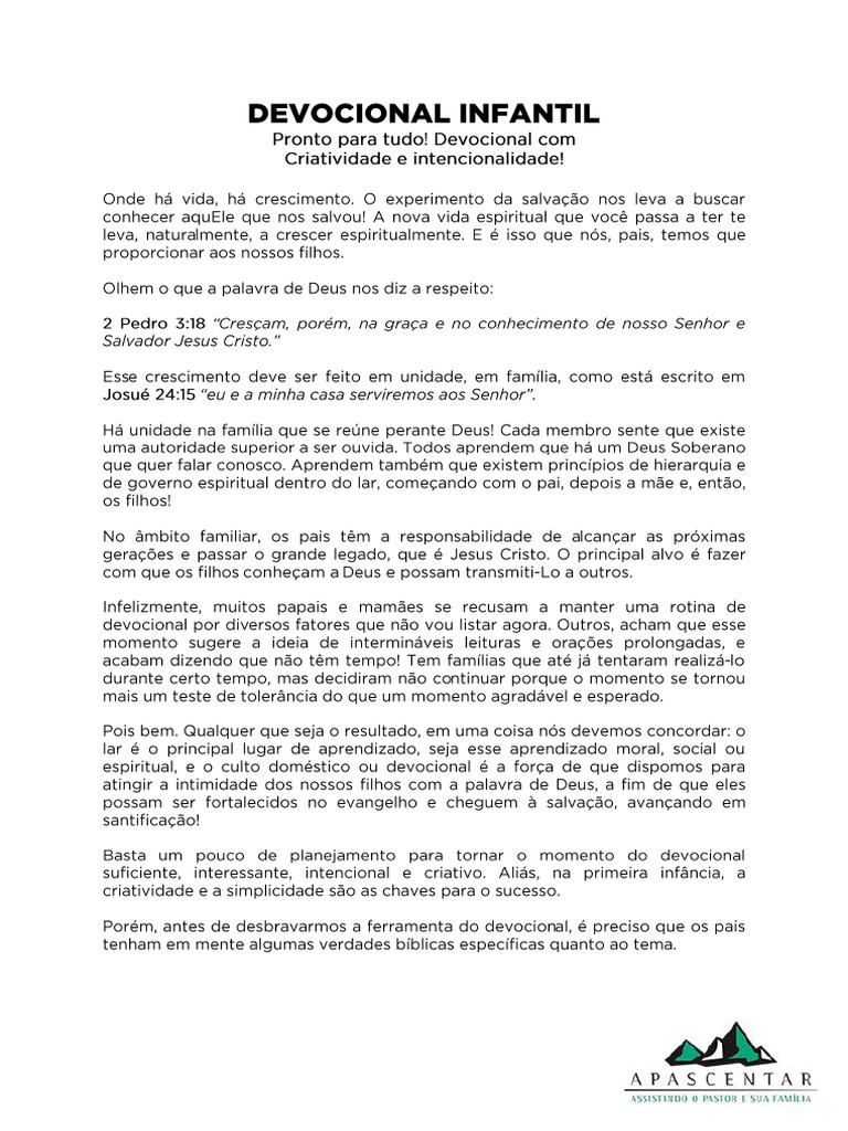 Devocional Infantil | PDF