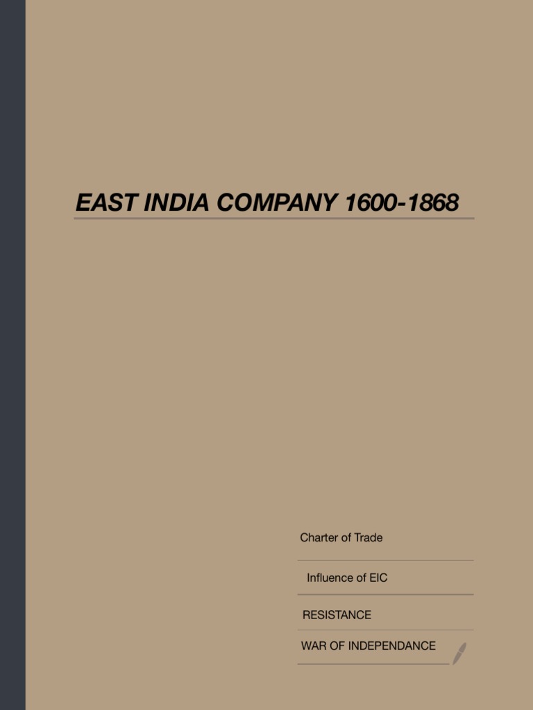 East India Company 1600-1868: Charter of Trade Influence of EIC ...