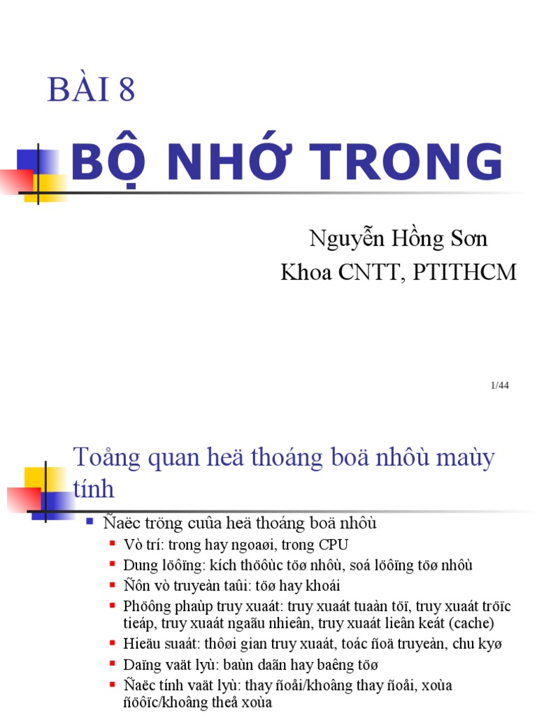 Bai 8 InternalMemory | PDF