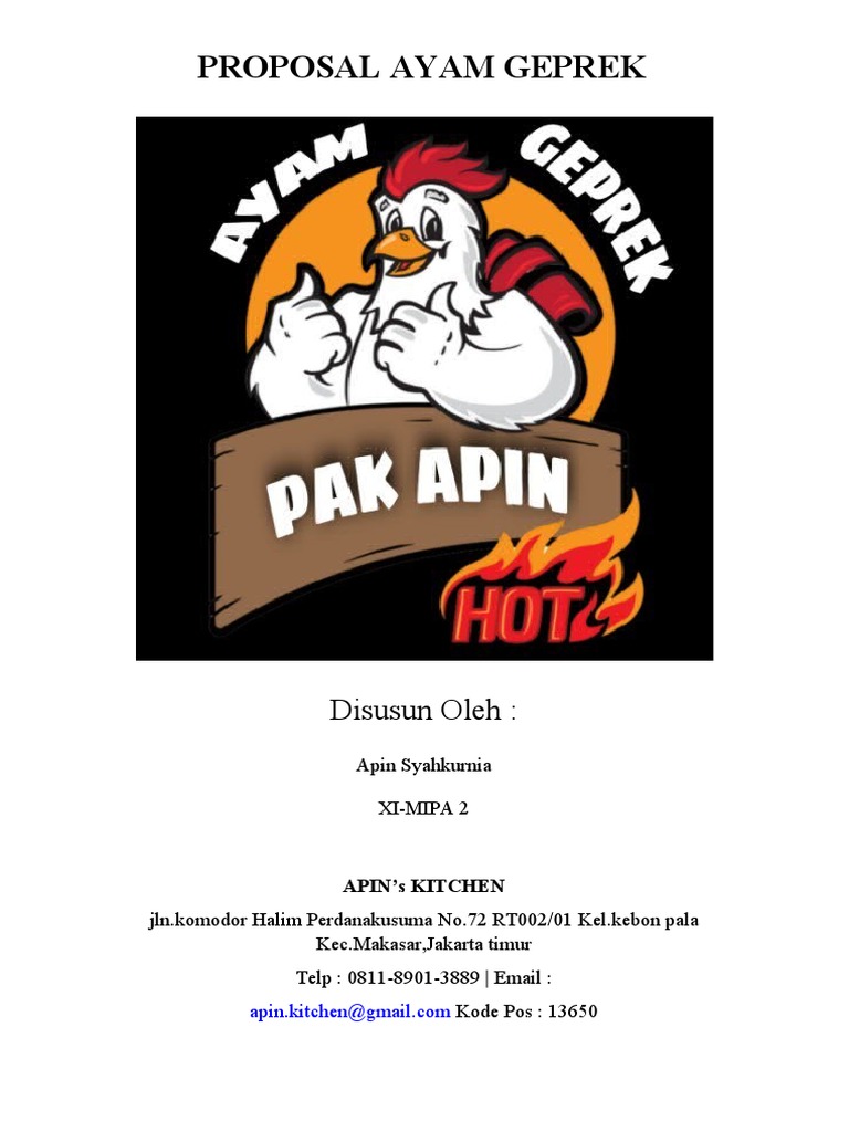 Proposal Ayam Geprek | PDF
