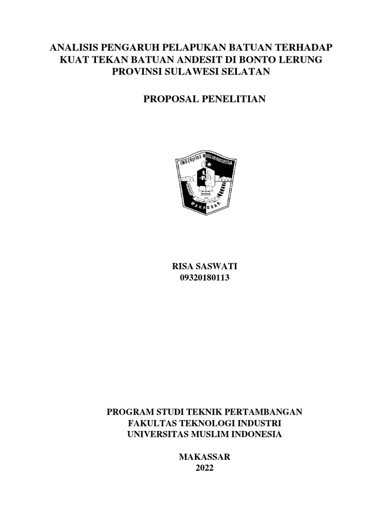 Proposal Penelitian Risa Baru Baru | PDF