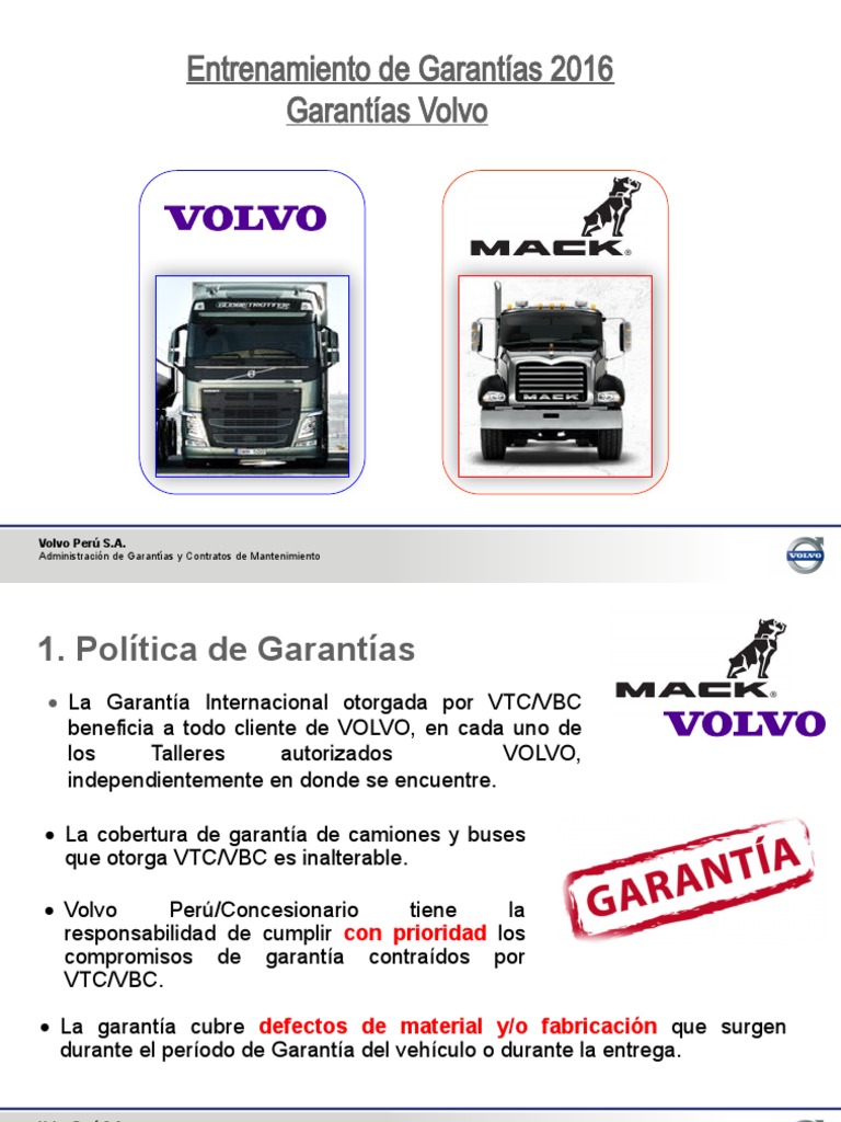 Garantía Volvo | PDF | Neumático | Vehículo de motor