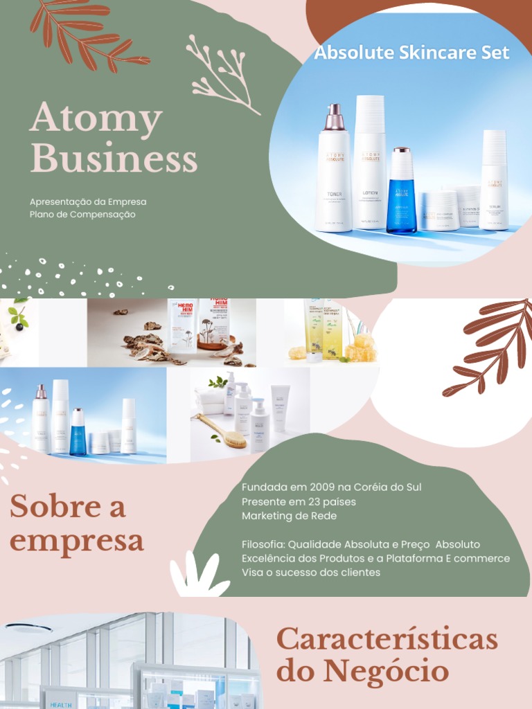 Plano de negócios da empresa de marketing de rede Atomy: apresentação ...