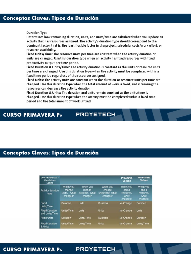 Curso Primavera p6 Conceptos Claves Tipo | PDF | Business