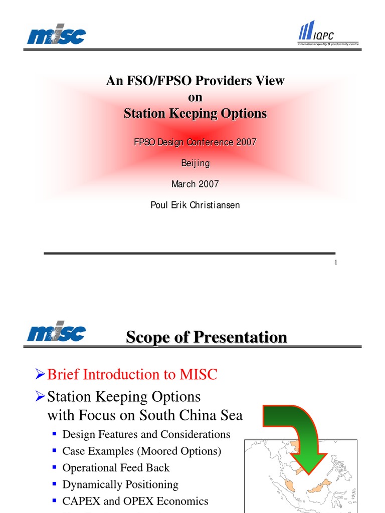 An FSO-FPSO Providers View On Station Keeping Options | PDF | Oil ...