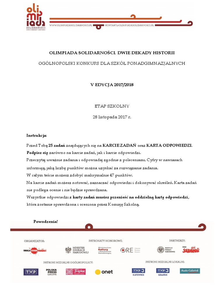 Test Egzaminacyjne 28112017 R | PDF