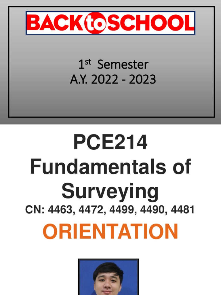 Fundamentals of Surveying Orientation | PDF