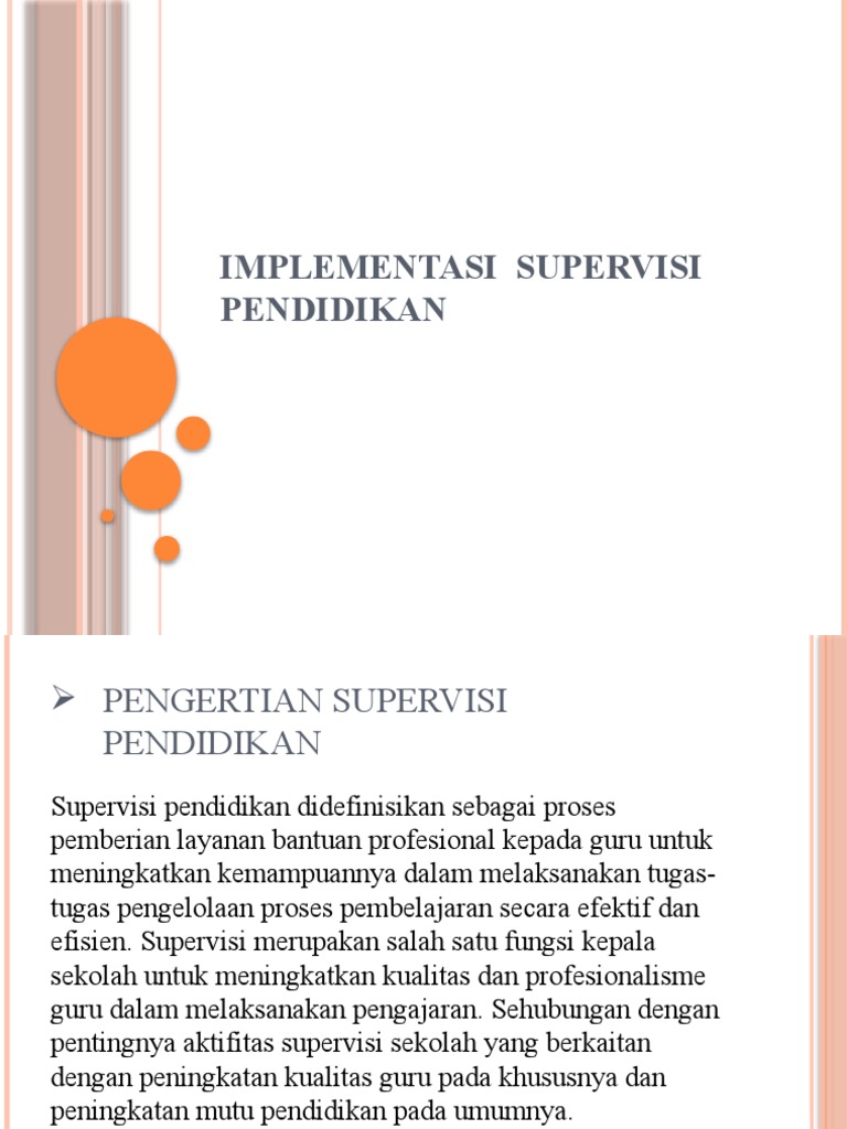 Implementasi Supervisi Pendidikan | PDF
