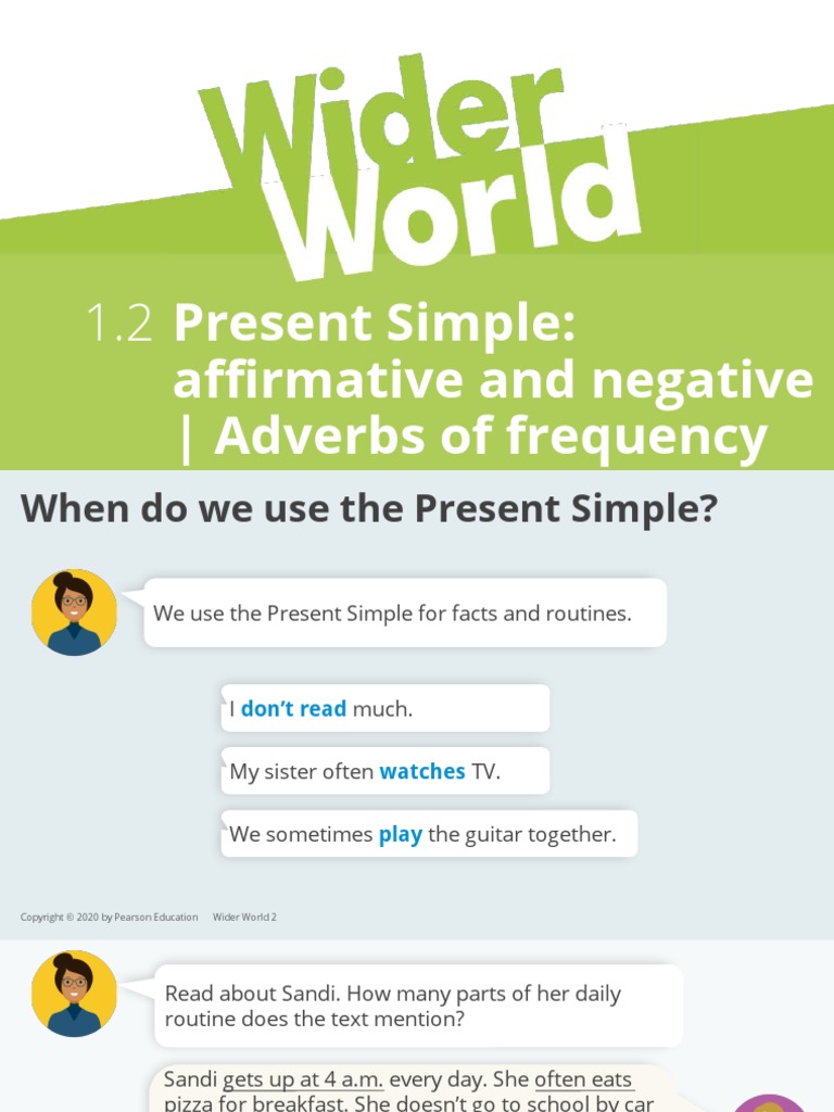 Wider World 2 Grammar Presentation 1 2 | PDF | Adverb | Cognition