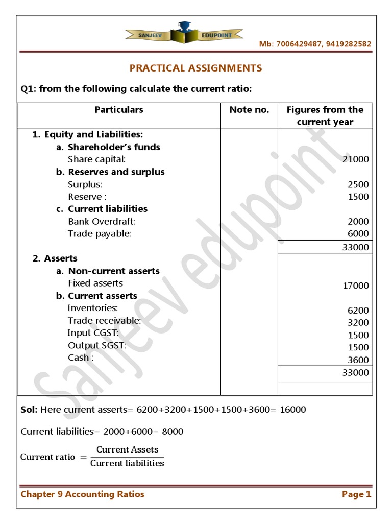 Chapter - 12 Accounting Ratio | PDF | Equity (Finance) | Balance Sheet