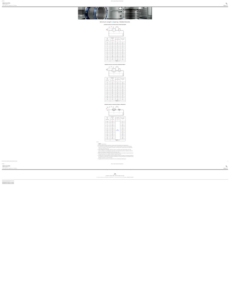 Minimum Length and Spacing For Welded Nozzles | PDF | Pipe (Fluid ...