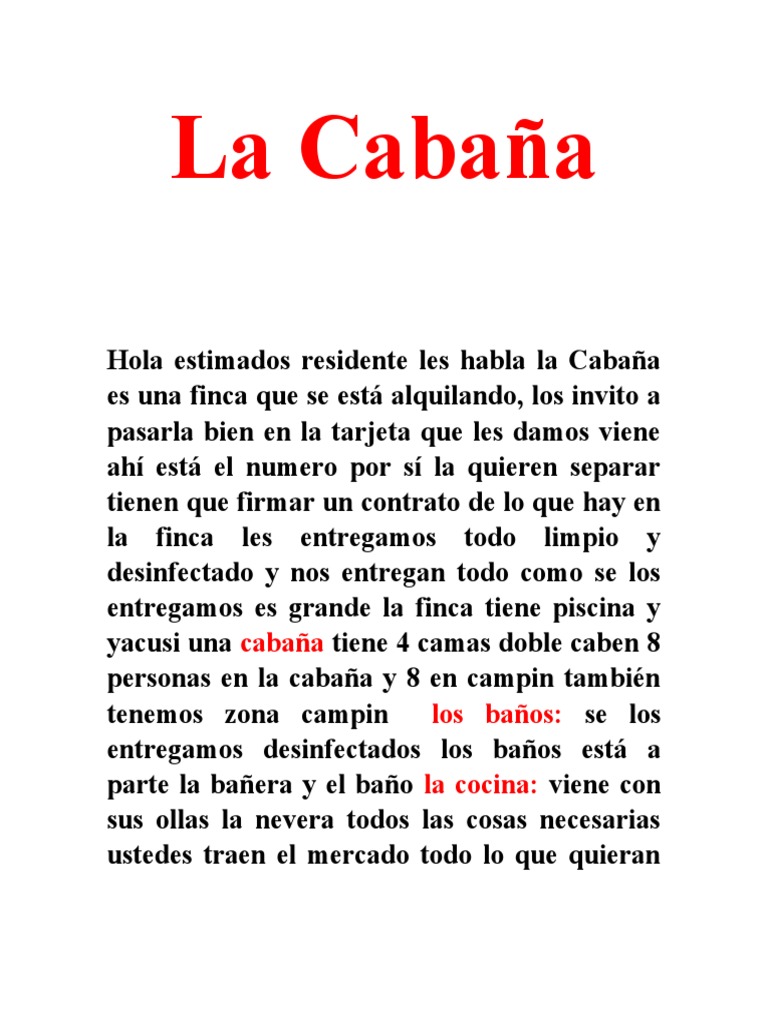 La Cabaña | PDF