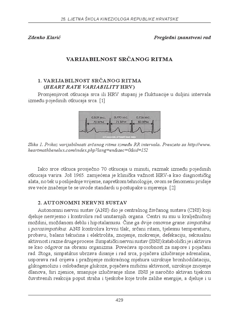 Varijabilnost Srcanog Ritma | PDF