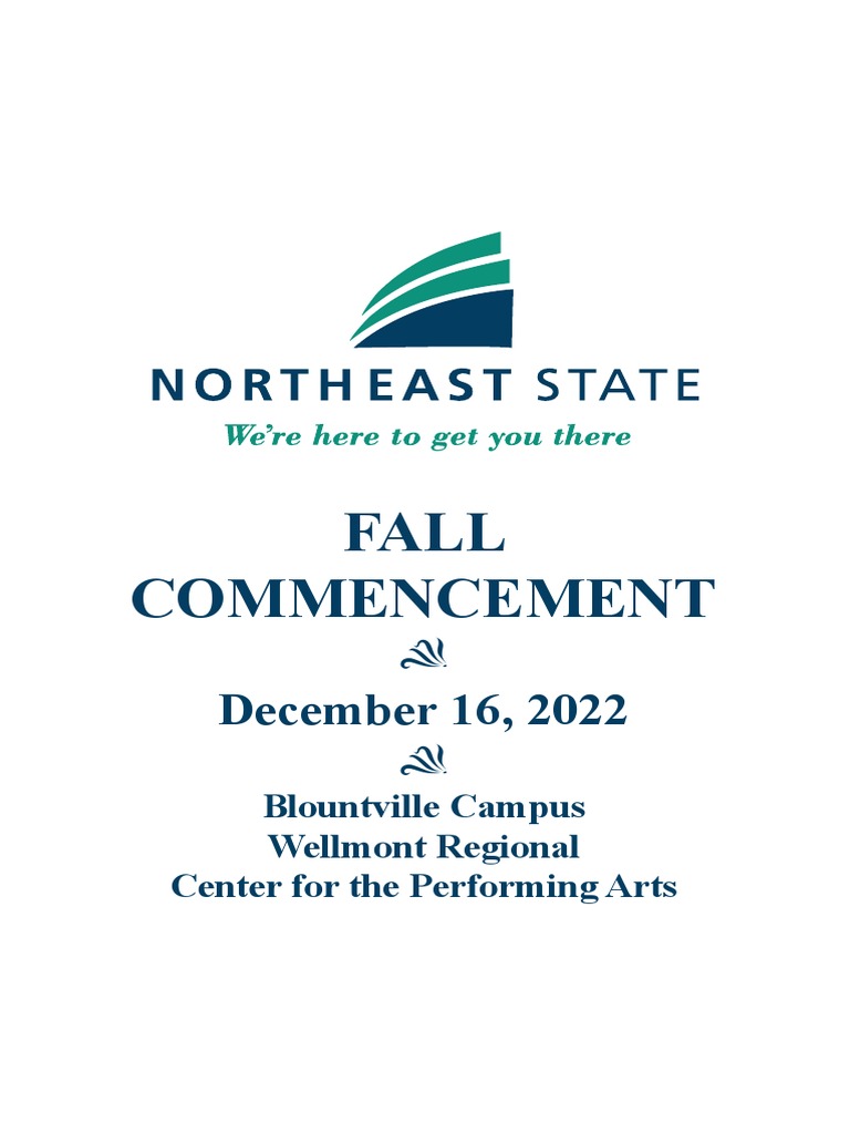 Northeast State Fall Commencement 2022 | PDF | Academia