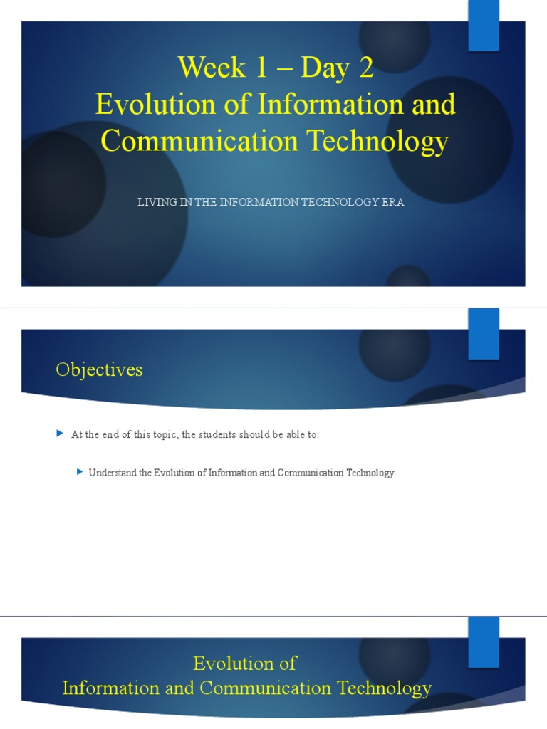 Week1day2 - History of ICT | PDF | Personal Computers | Information And ...