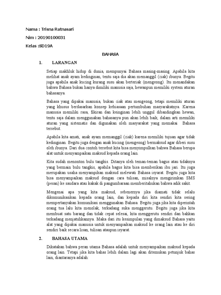 Tugas Sesi 15 Bahasa Daerah | PDF