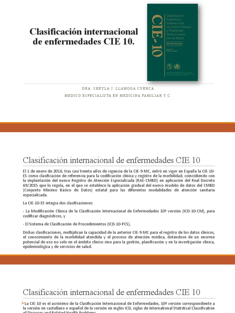 CIE-10 y PE | PDF | Medicina CLINICA | Cuidado de la salud