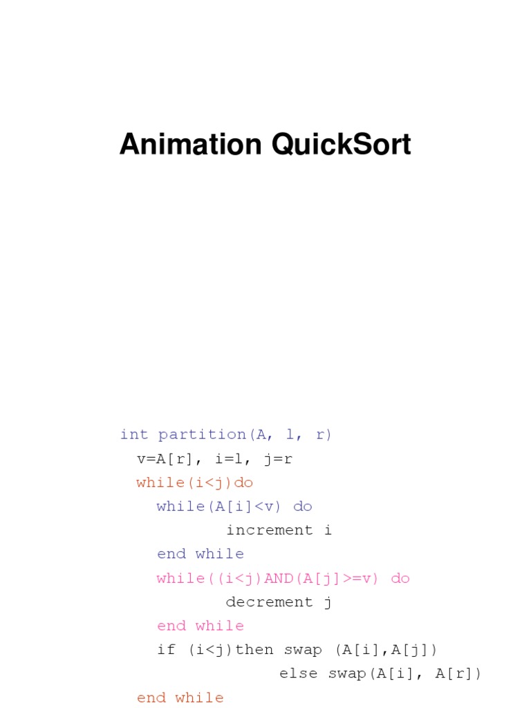 6 Quicksort Pdf Arithmetic Discrete Mathematics 