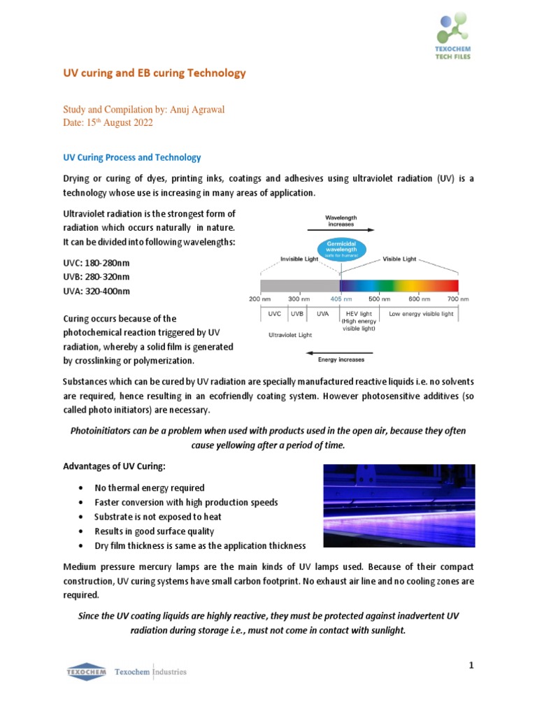 UV and EB Curing Technologies Explained | PDF | Ultraviolet | Electron