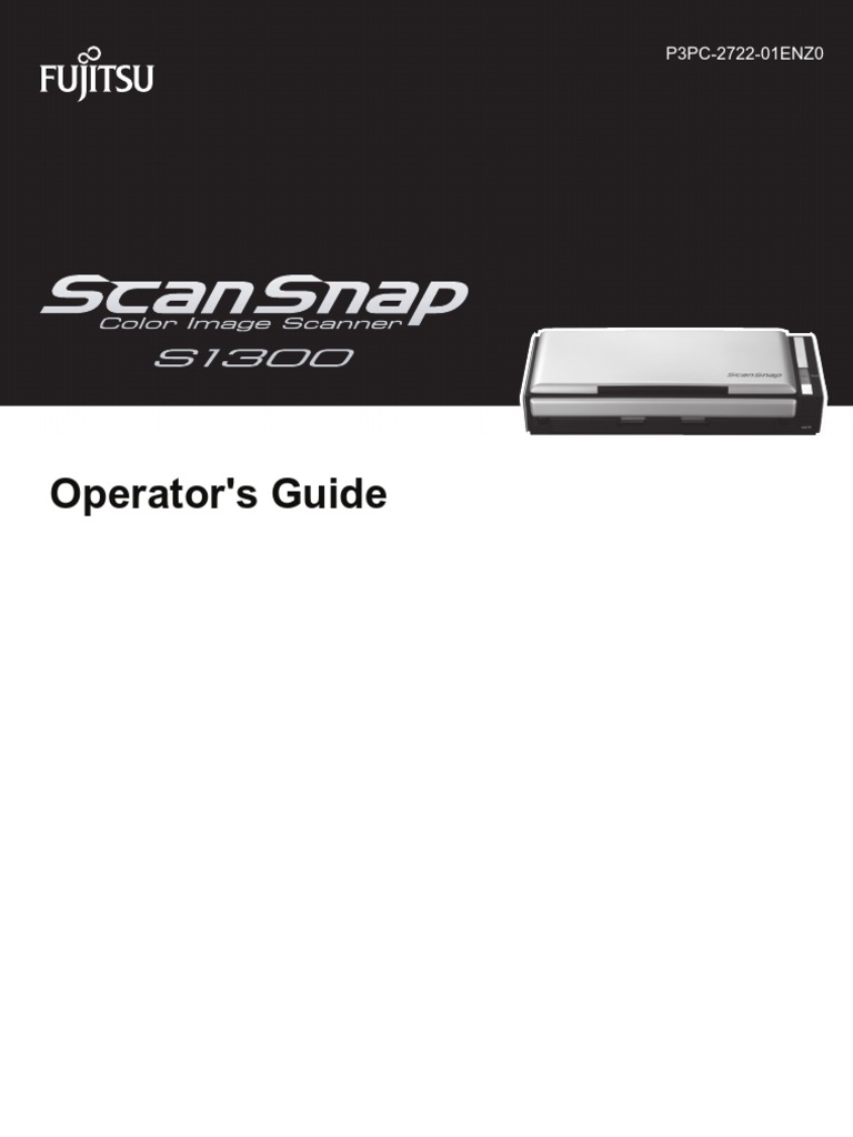 Scan Snap Manual | PDF | Image Scanner | Microsoft Office