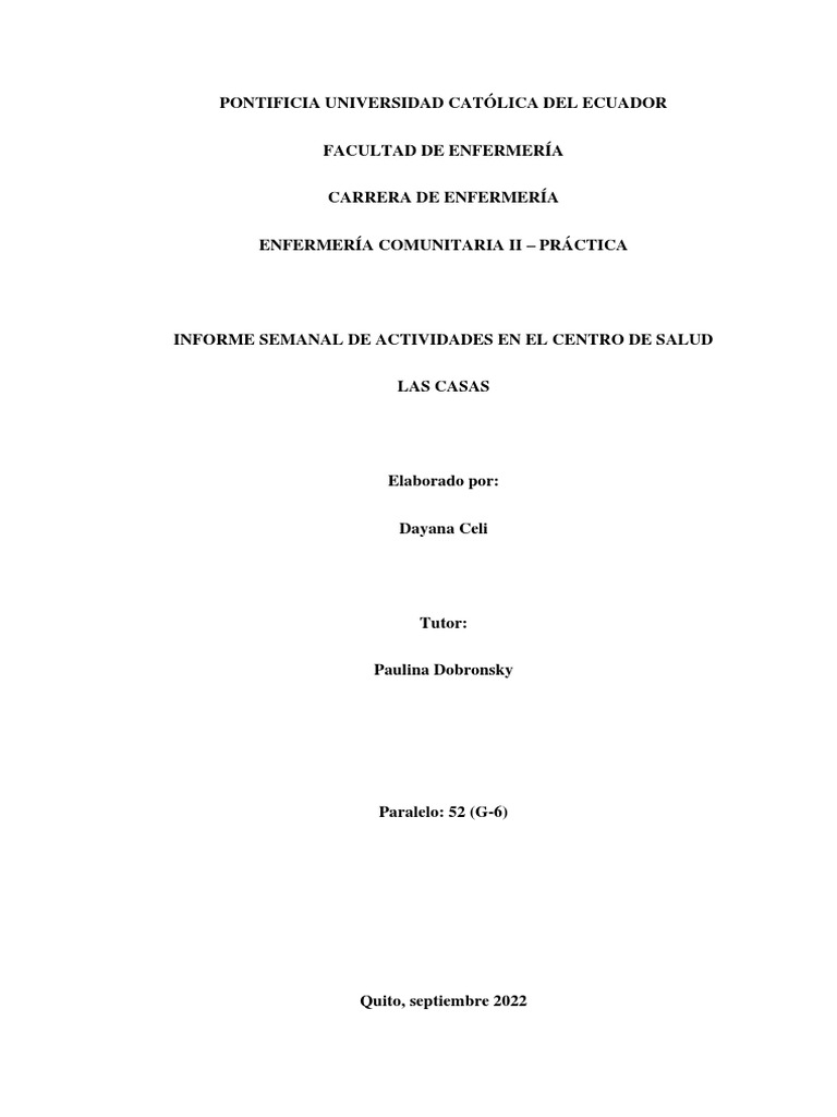 Informe - Celi 3 | PDF | Salud pública | Enfermería