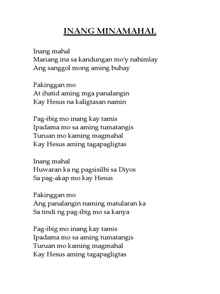 Inang Minamahal | PDF