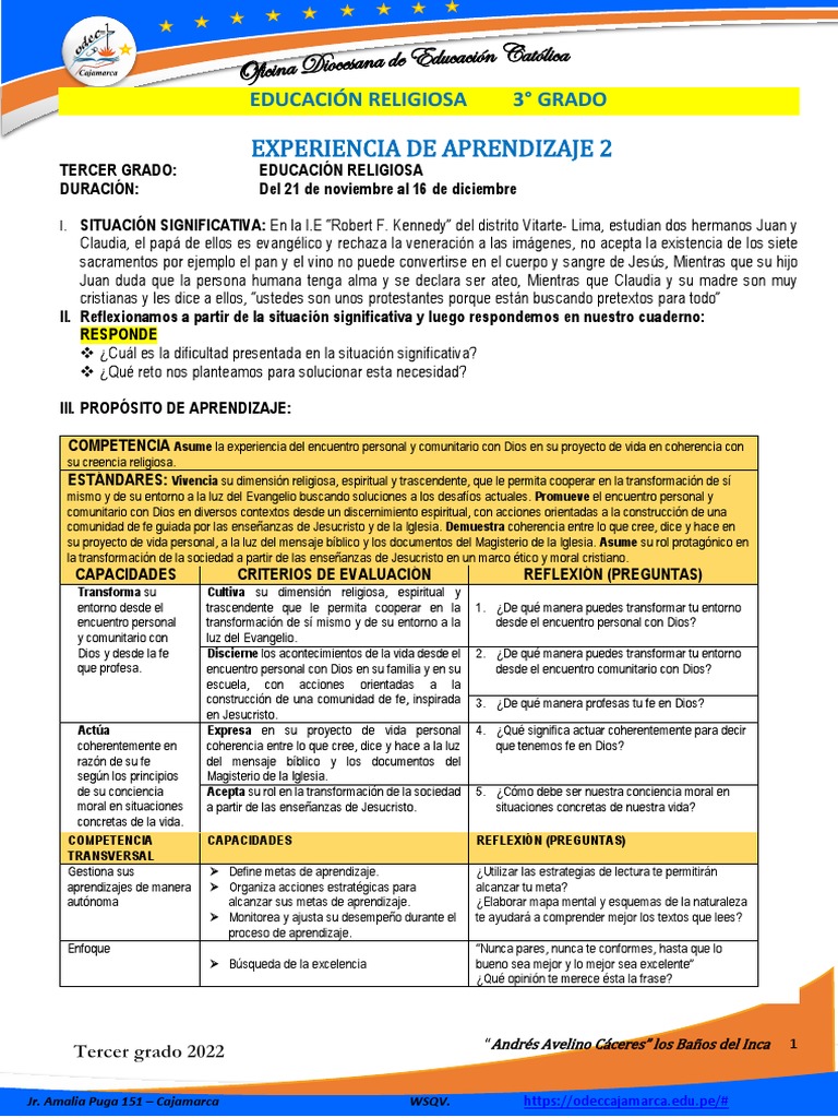 Eda Ed - Rel. 2 | PDF | protestantismo | Iglesia Católica