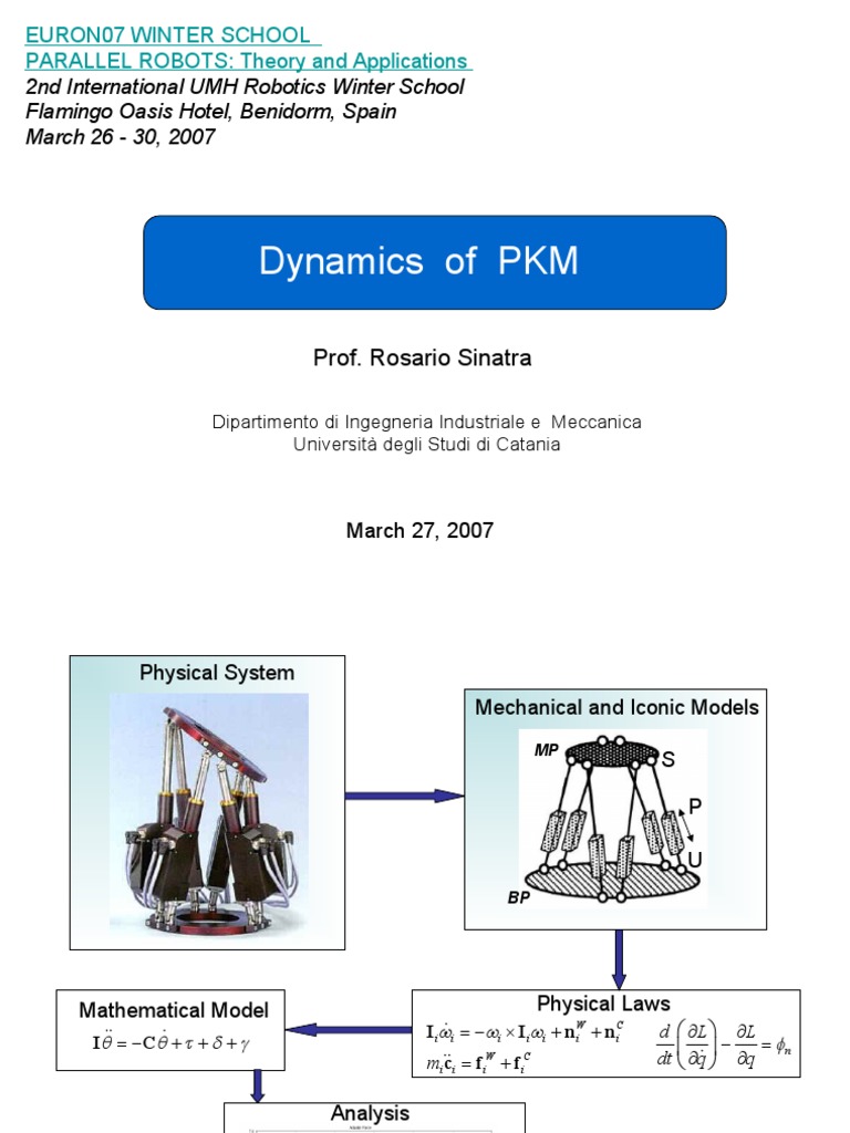 Dynamics of PKM | PDF | Kinematics | Mechanical Engineering