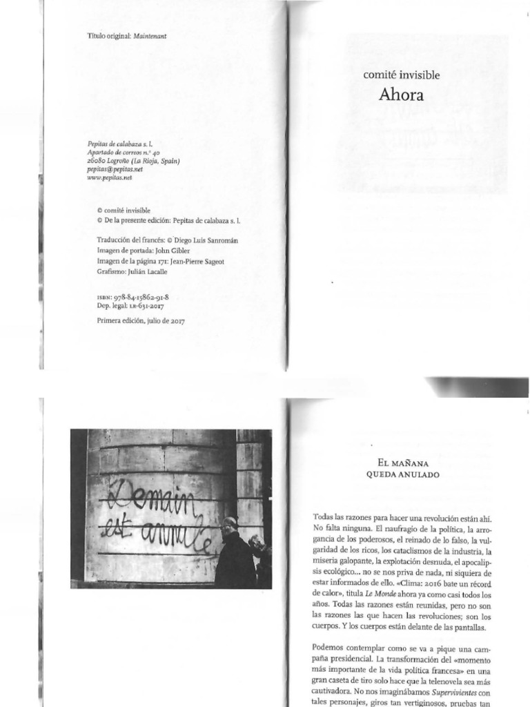 Comite Invisible, Ahora | PDF | Verdad