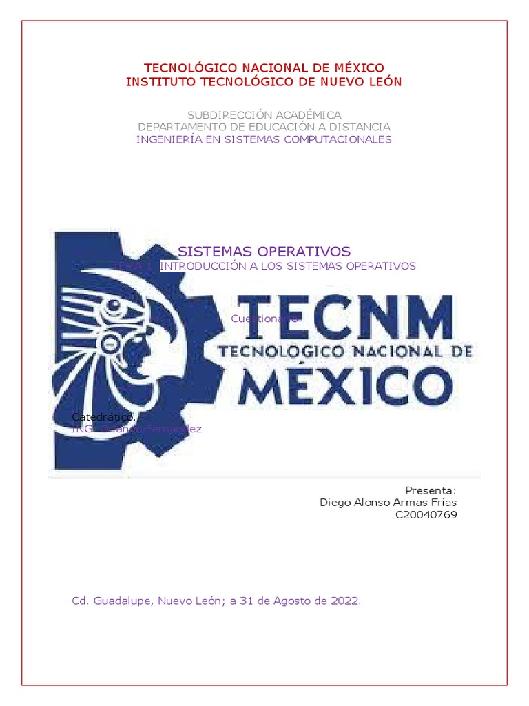 Portada Editable | PDF | Sistema operativo | Hardware de la computadora