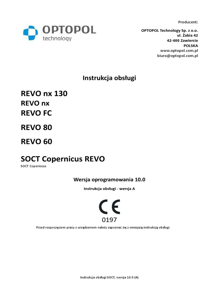 Instrukcja Obslugi SOCT | PDF