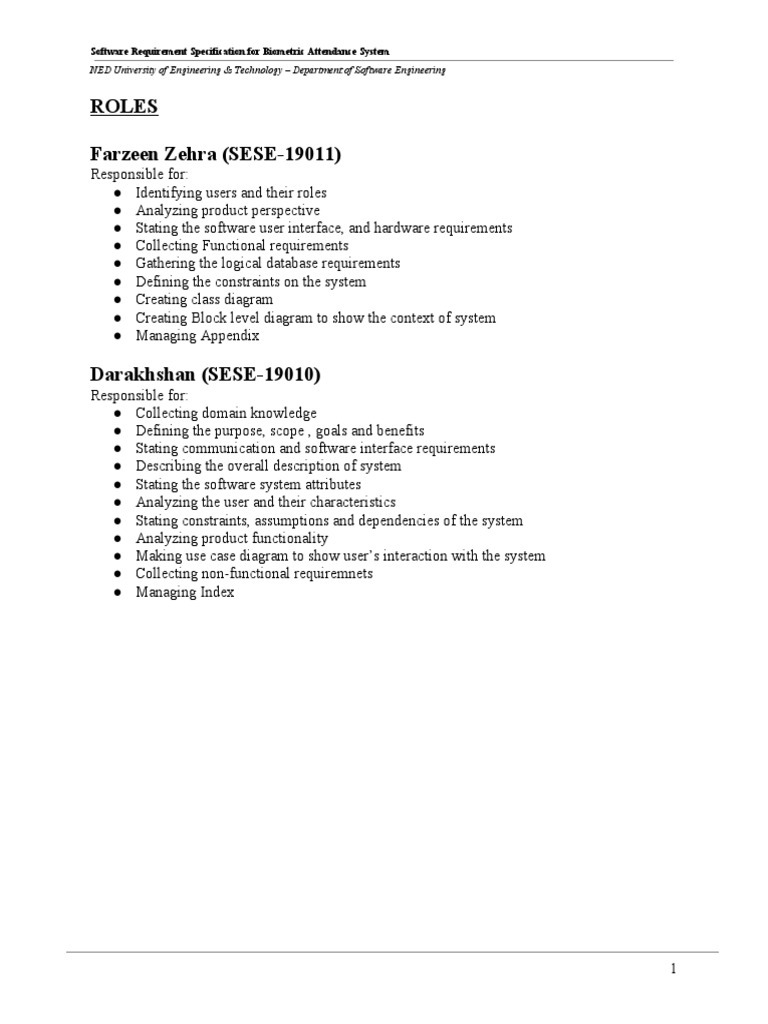 Se-10 Se-11 Sre Srs Assignment | PDF | User (Computing) | Databases