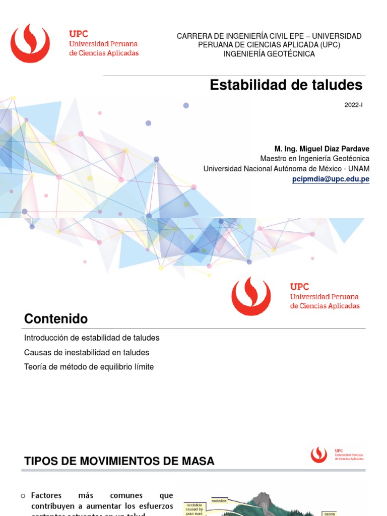 Estabilidad de Taludes - FINAL | PDF | Ciencias de la Tierra | Suelo