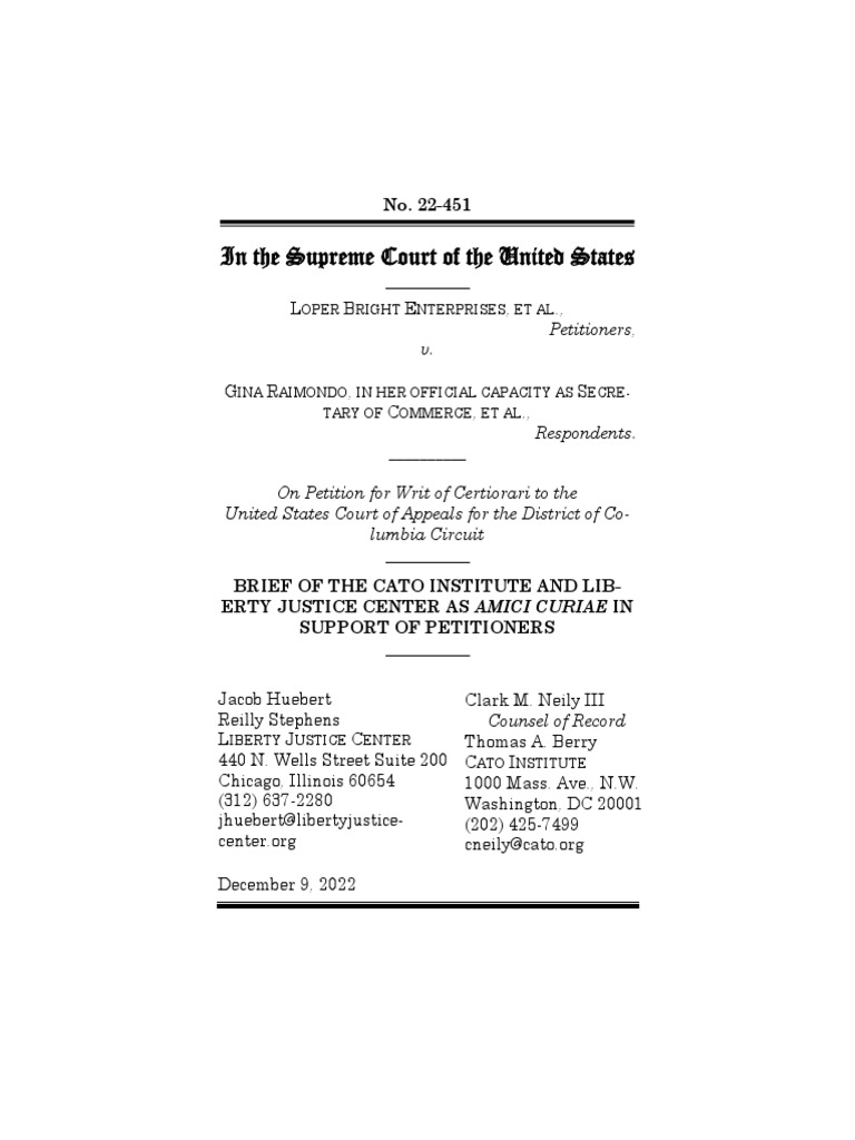 Loper Bright Enterprises v. Raimondo | PDF | Chevron U.S.A ...