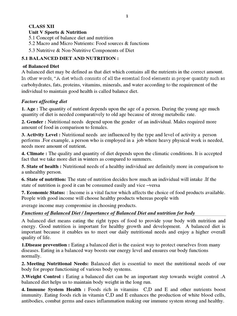 Unit 5 Sports and Nutrition 2022-23 | PDF | Carbohydrates | Fat