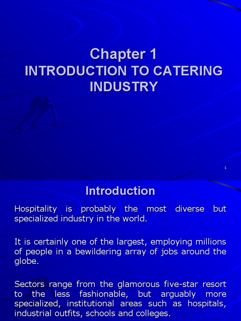 Chapter 1 Introduction To Catering Industry PDF Restaurants Cooking