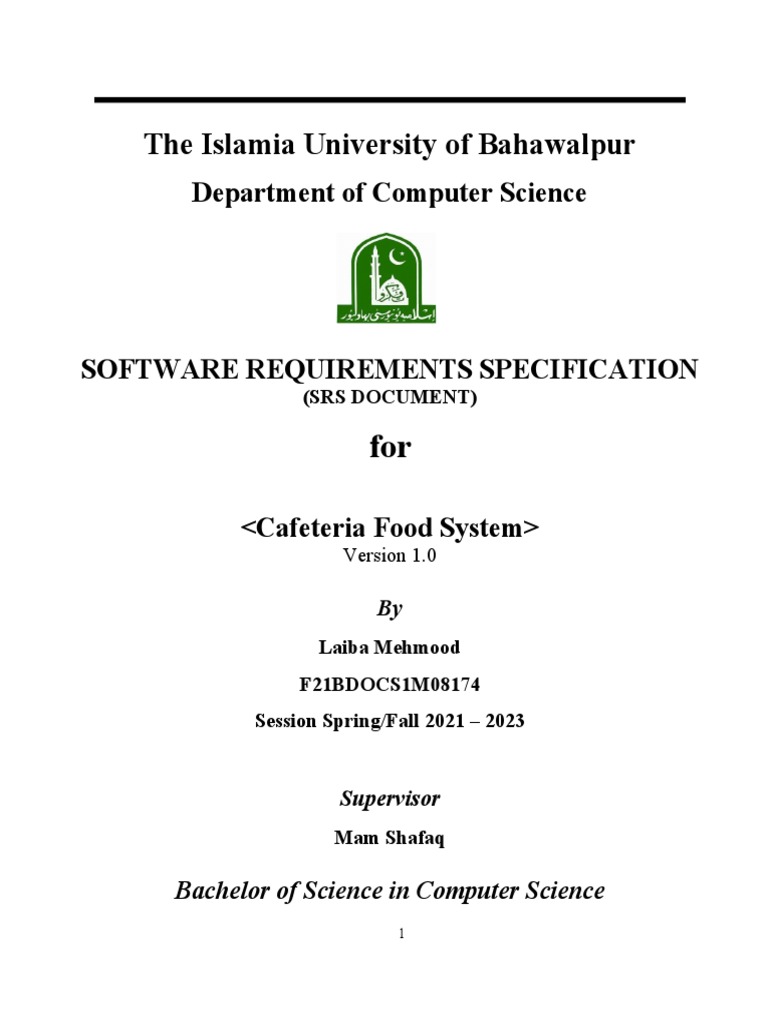 SRS Iub | PDF | Menu | Use Case