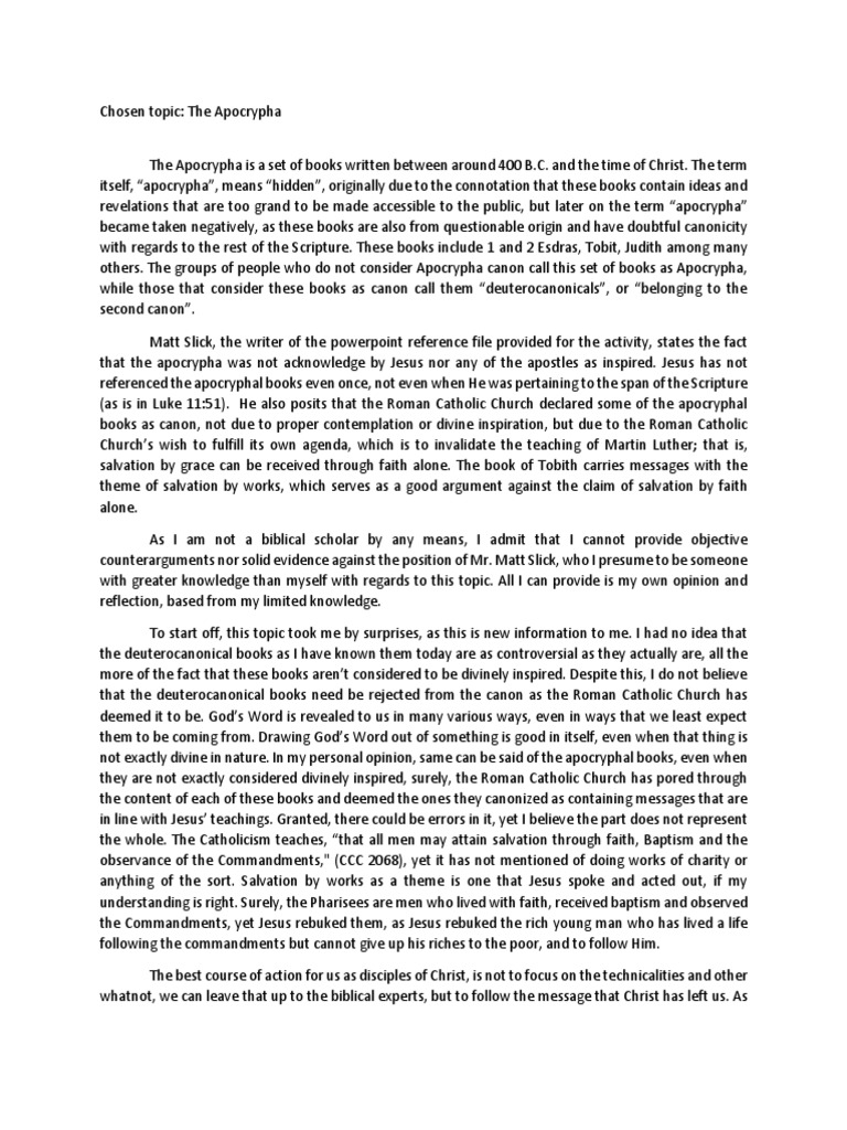 Apocrypha | Download Free PDF | Apocrypha | Biblical Canon