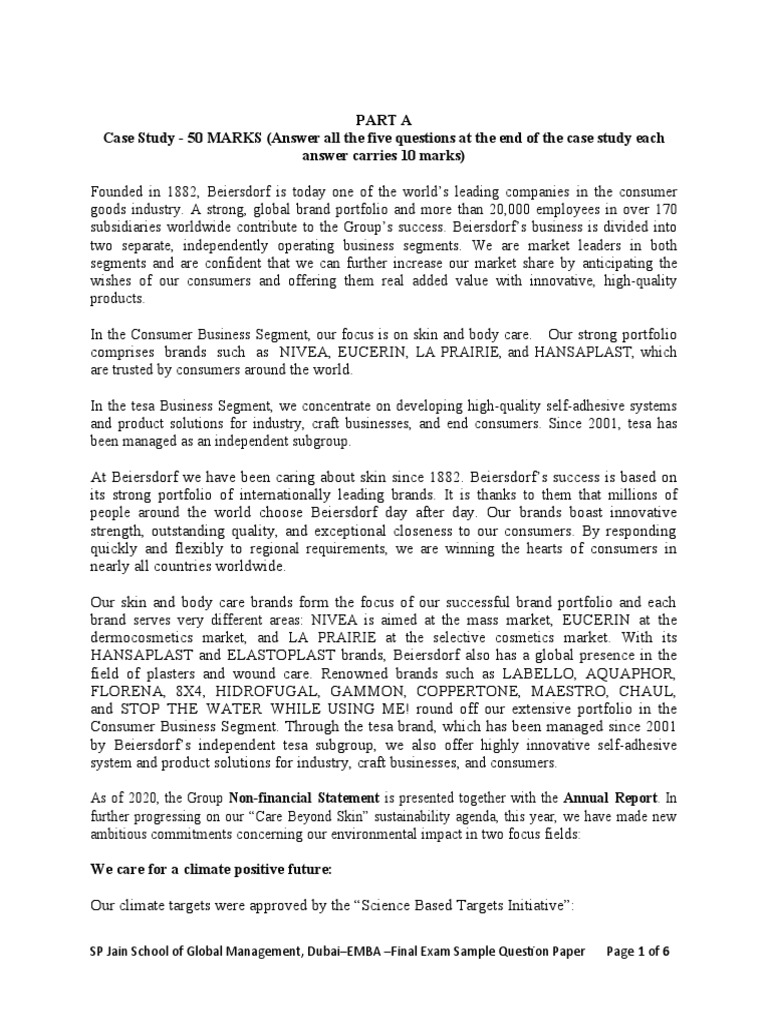 Sample Question Paper For Final Exam - Innovation & Entrepreneurship ...