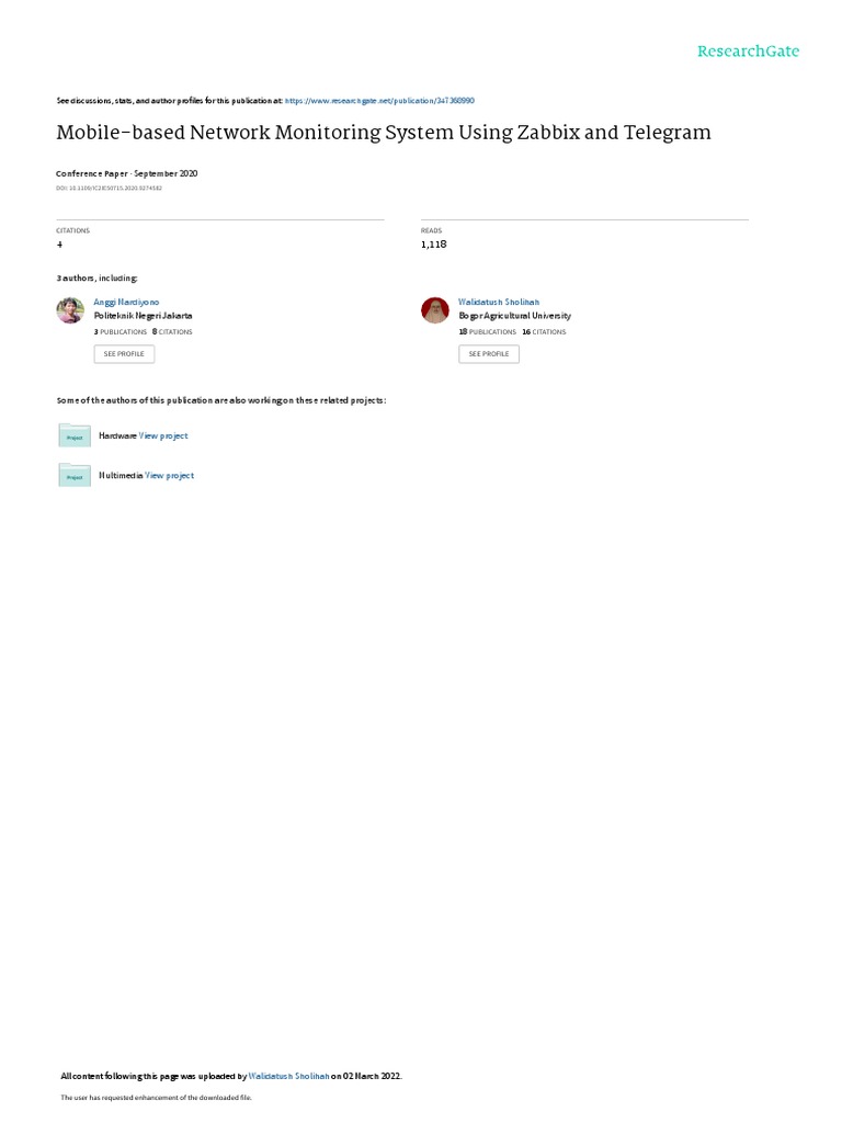 Mobile-basedNetworkMonitoringSystemUsingzabbix Compressed | PDF | Computer Network | Operating ...