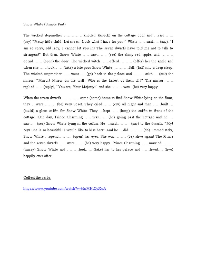 01 Past Simple Snow White | PDF