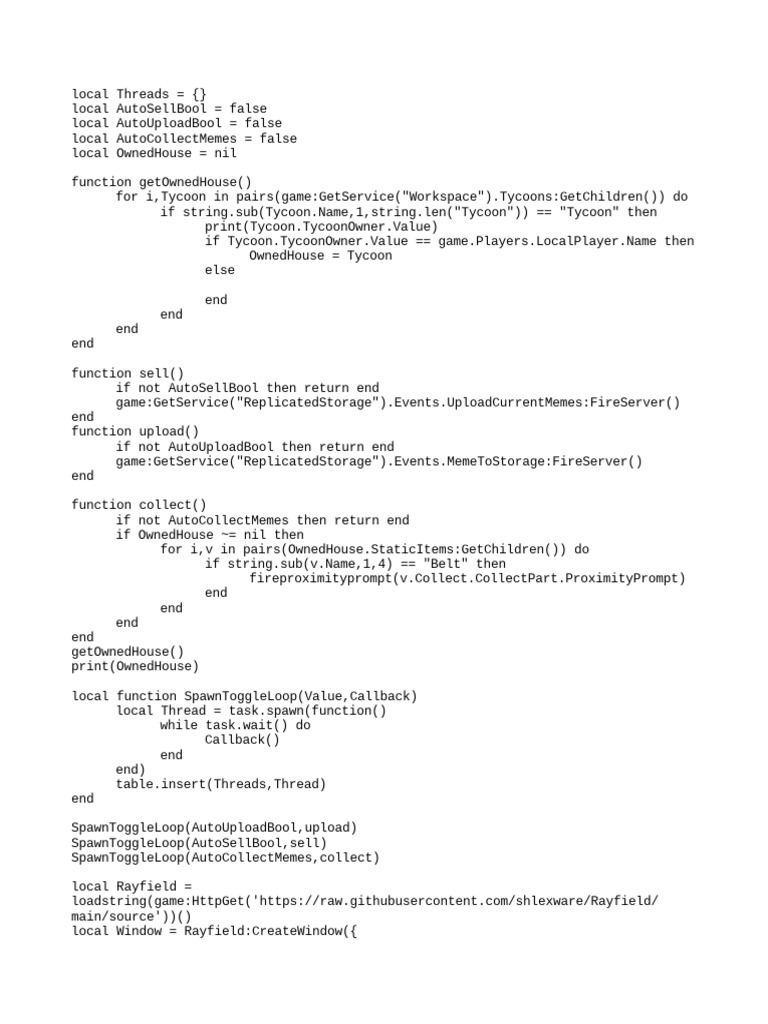 Making2 Memes in Your Basement at 3 AM Tycoon AUTO FARM SCRIPT | PDF ...