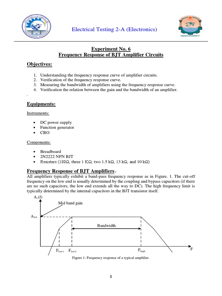 Experiment No6 | PDF | Amplifier | Bipolar Junction Transistor