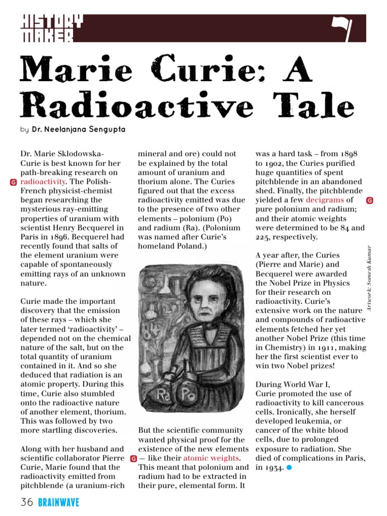 Marie Curie's Groundbreaking Discoveries | PDF | Science & Mathematics