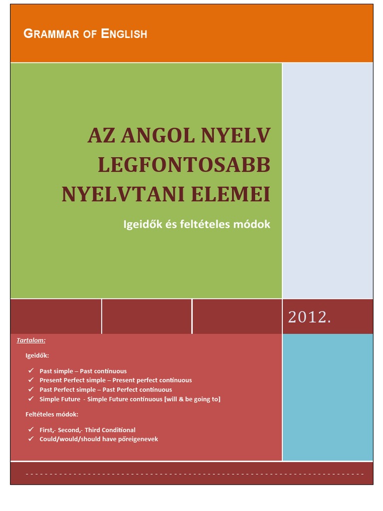 Angol Nyelv Nyelvtana | PDF