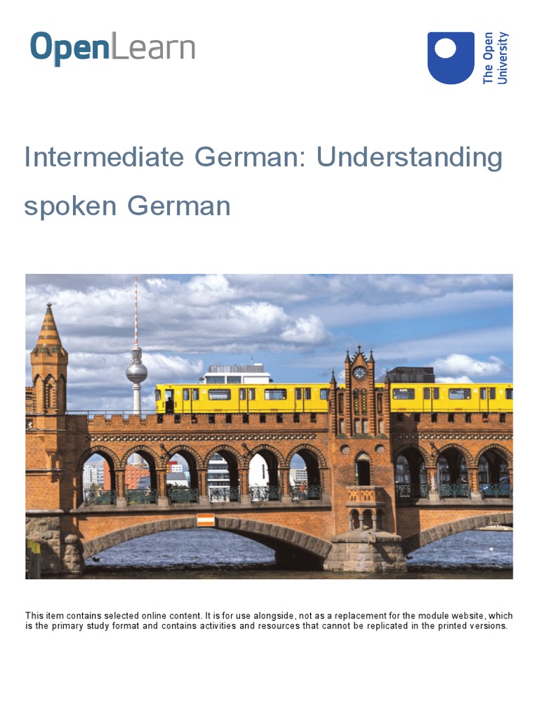 Intermediate German Understanding Spoken German Printable | PDF ...