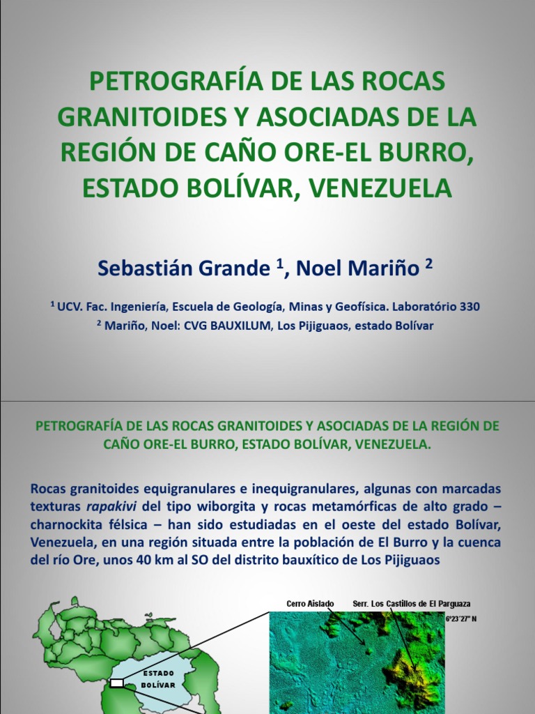 3SVGRIM-Presentación-Petrografía de Las Rocas Granitoides de Caño Ore ...