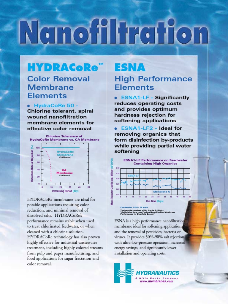 Nanofiltration Hydracore NF | PDF | Membrane | Water