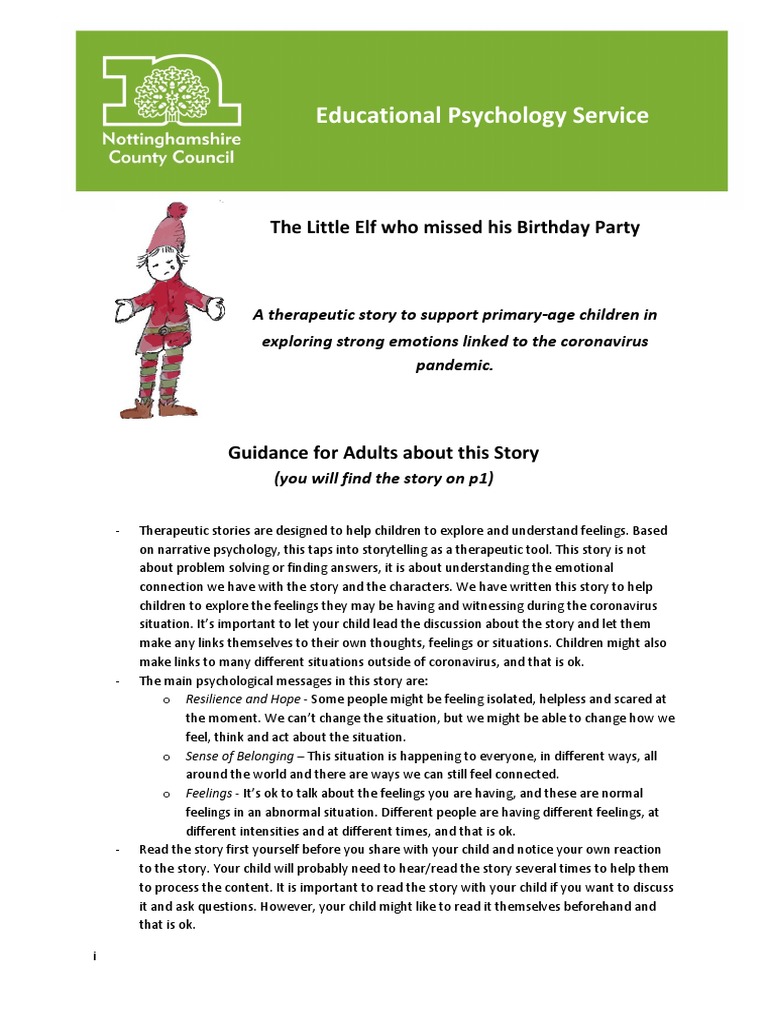 Therapeutic Story for Kids | PDF | Elves | Feeling