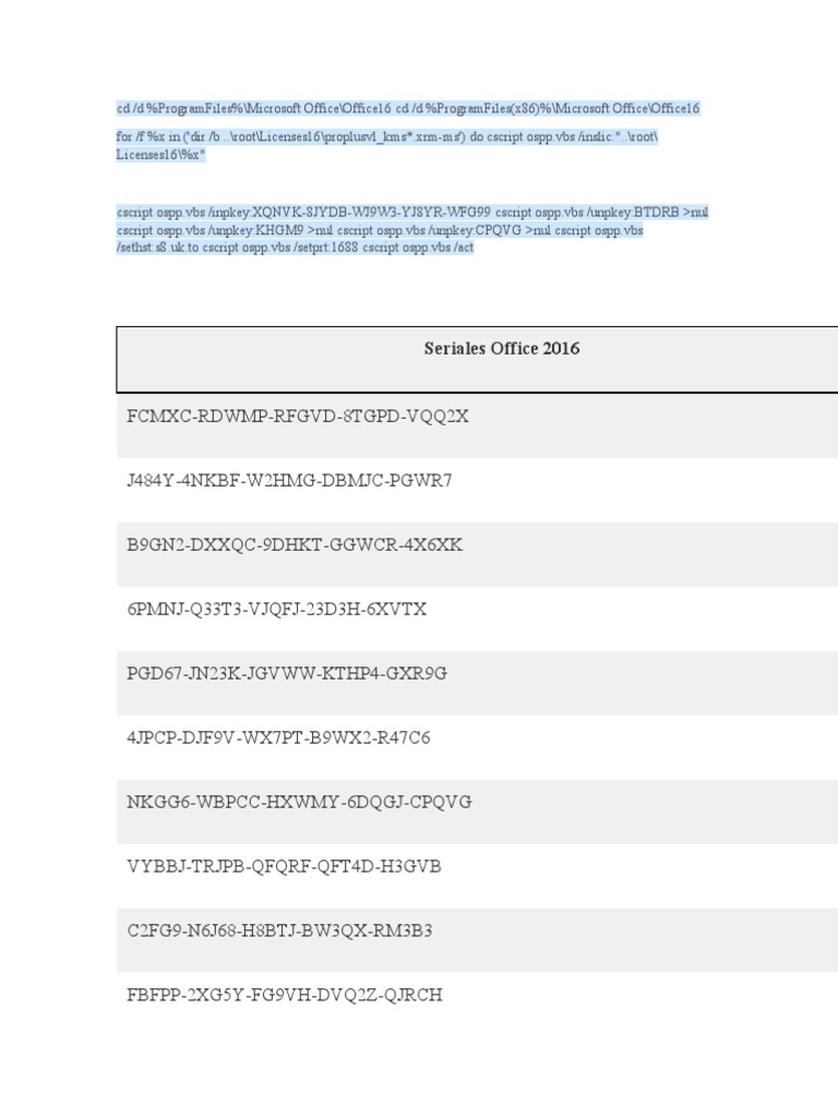 Codigos Office | PDF